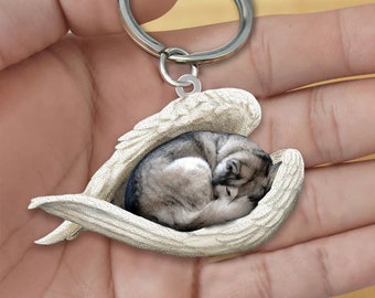 Sleeping Angel Acrylic Keychain - Etsy