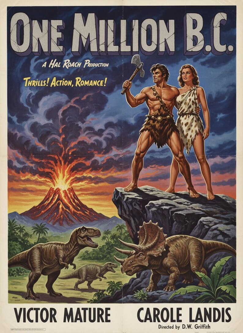 One Million B.C. (1940), Caveman Cult Classic - Etsy