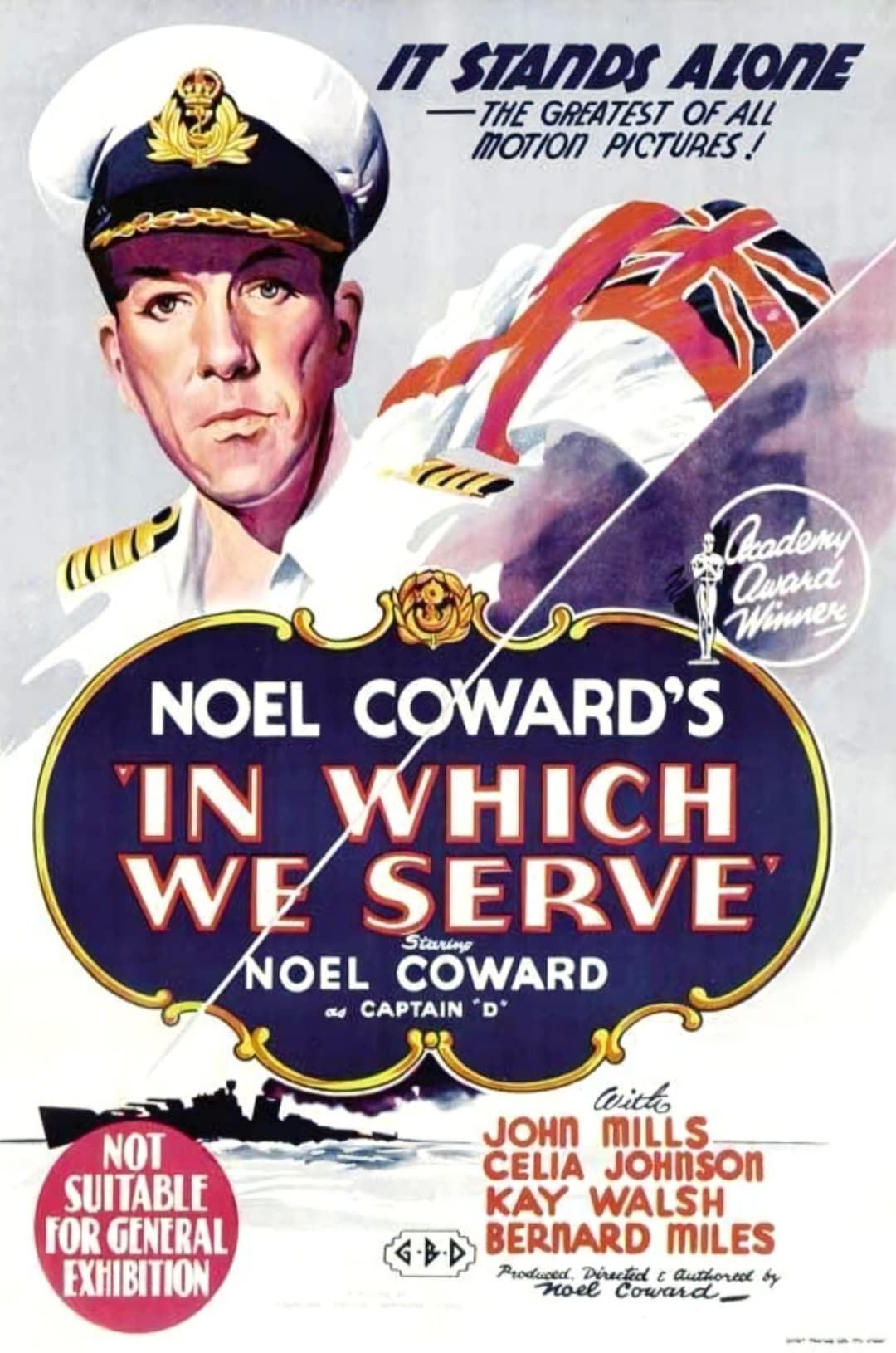 In Which We Serve 1942 DVD Film Drama Noel Coward Derek Elphinstone ...