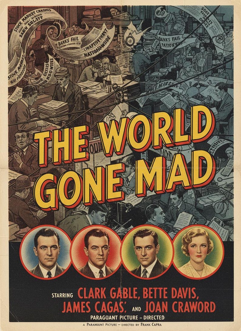 The World Gone Mad (1933), Pre-code Film - Etsy