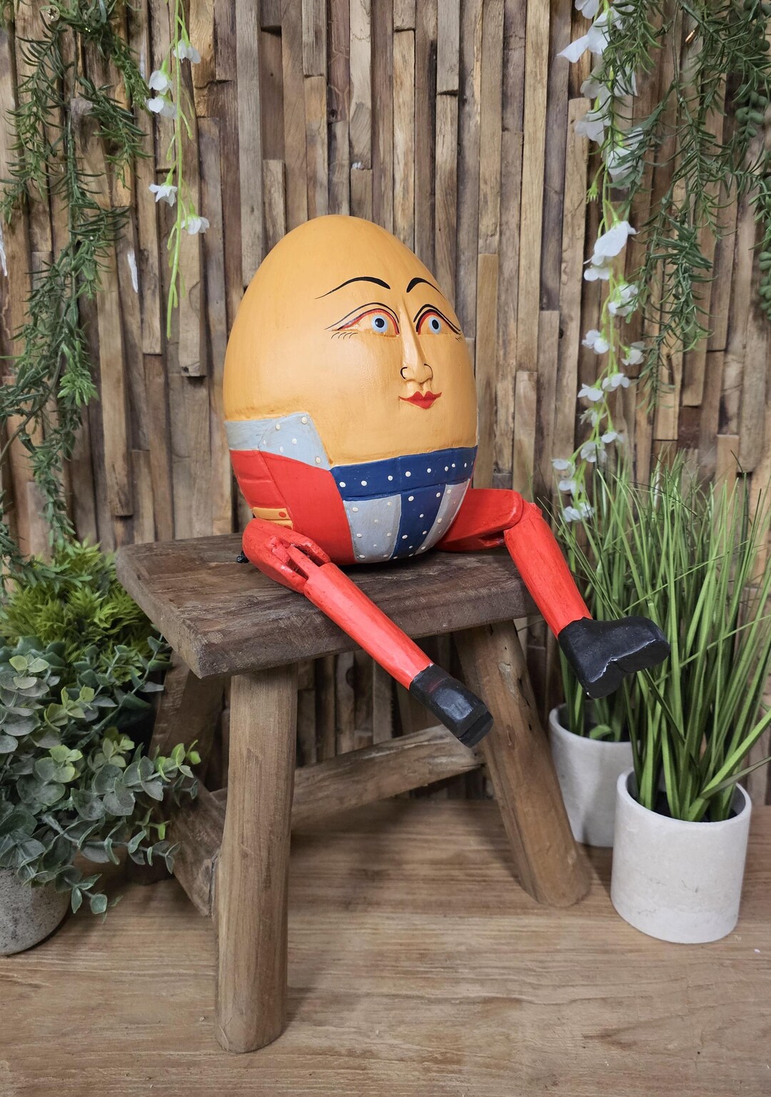Wooden Humpty Dumpty Shelf Sitter / Puppet Hand Painted - Etsy