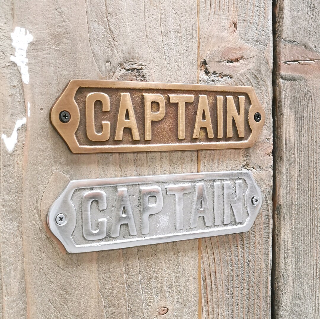 Vintage Style Captain Door Plaque / Sign Aluminium - Etsy