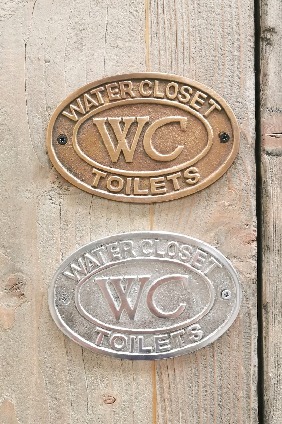 Vintage Water Closet Plaque / Sign Aluminium - Etsy