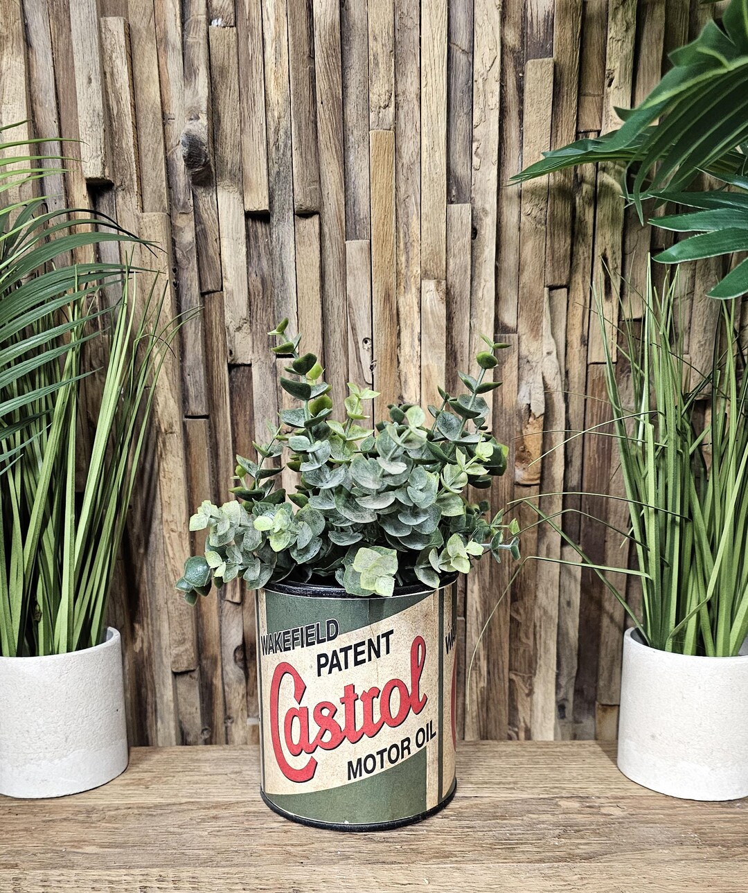 Vintage Castrol Oil Advertisement Print Recycled Can / Storage Tin ...