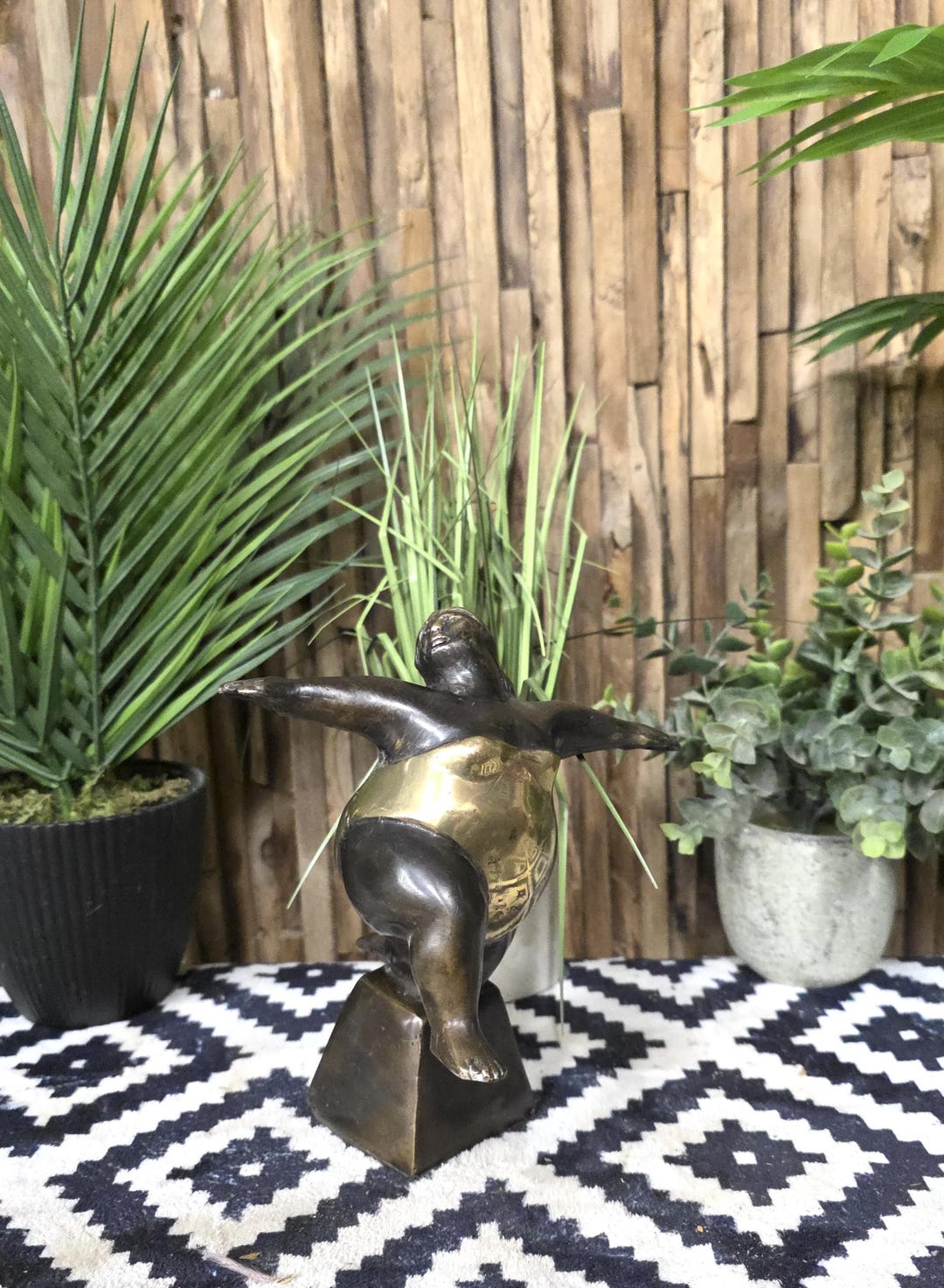 Solid Brass Dancing Lady Sculpture | Handcrafted Vintage Finish ...