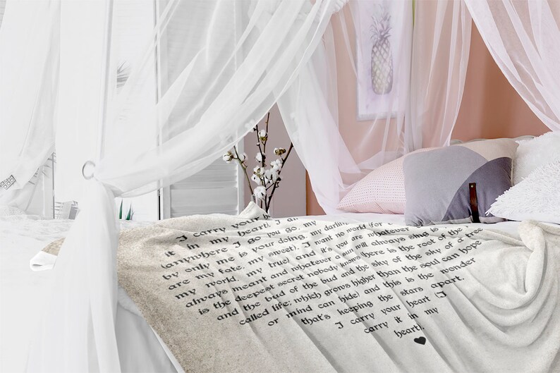 Custom Love Letter Blanket Romantic Valentines Day Gift For | Etsy