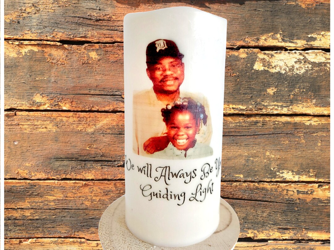 Personalized Memorial LED Candle – Celebration of Life Remembrance - Etsy