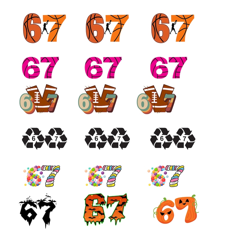 67 Tattoo - Etsy