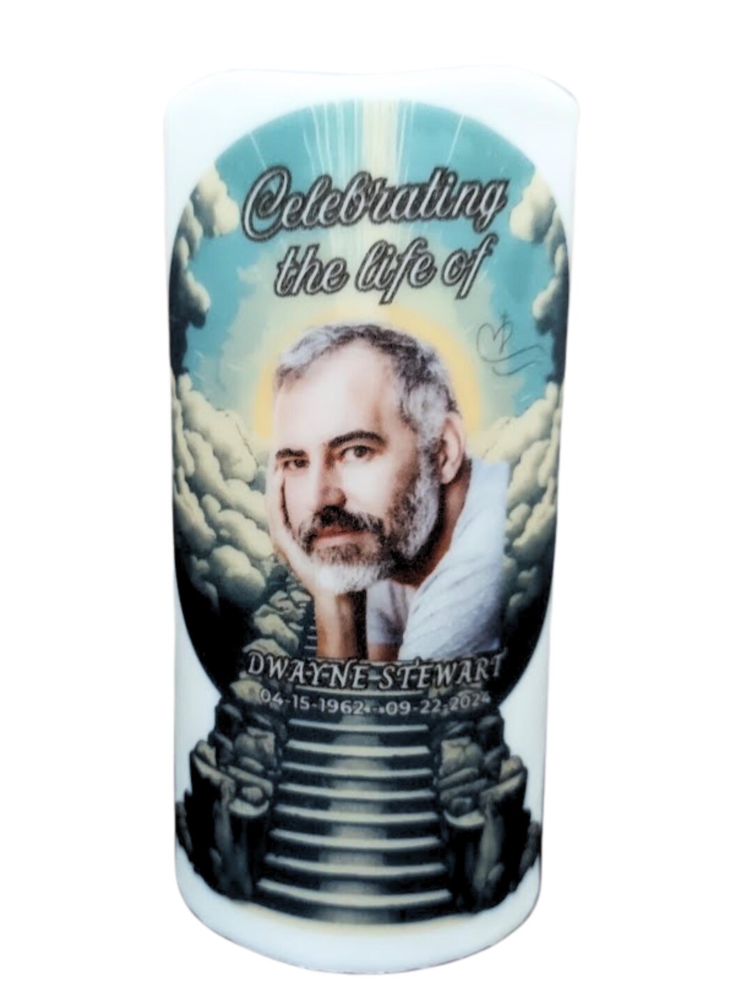 Personalized Flameless LED Memorial Candle – Flickering Battery ...