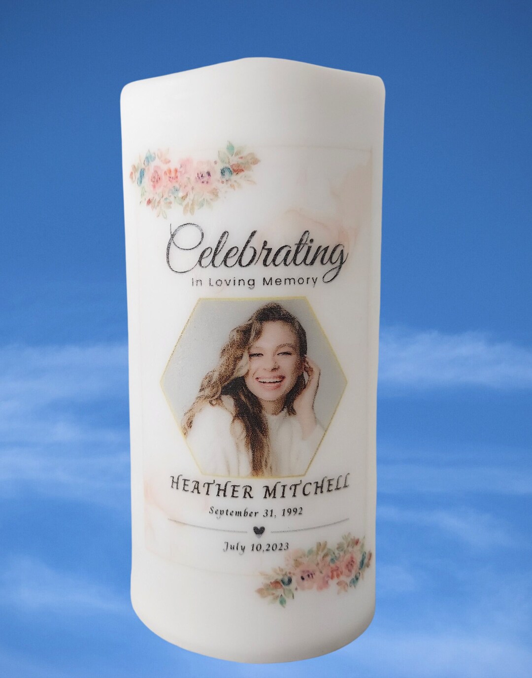 Personalized Memorial LED Candle, Sympathy Gift - Etsy