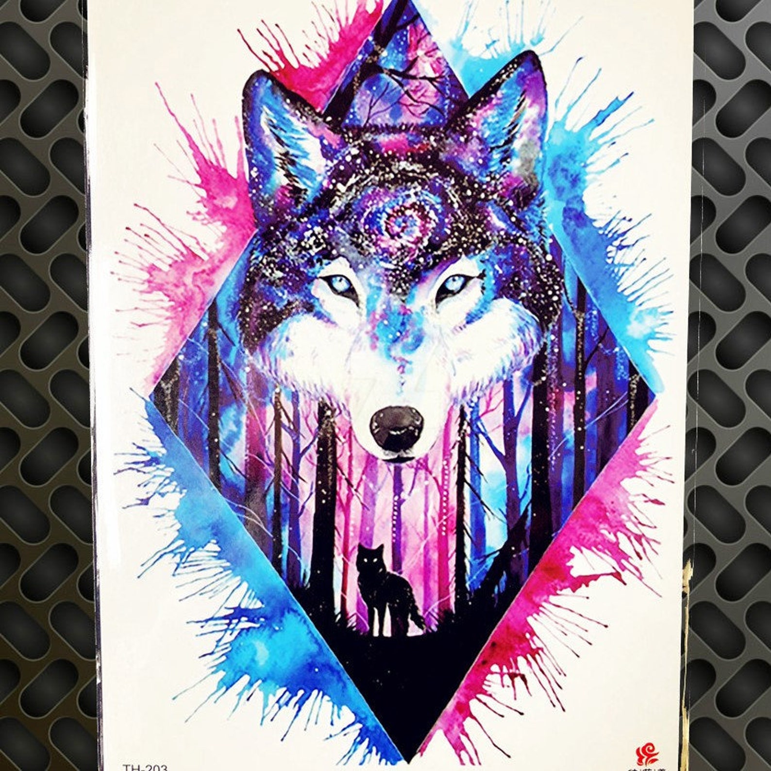 Temporary Tattoo, Lone Wolf Tattoo, Wolf Tattoo, Wolf Howling Tattoo ...