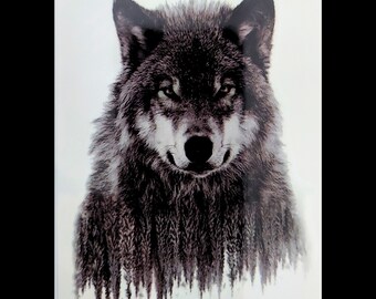 Alpha Wolf Temporary Tattoo Sticker set of 2 - Etsy