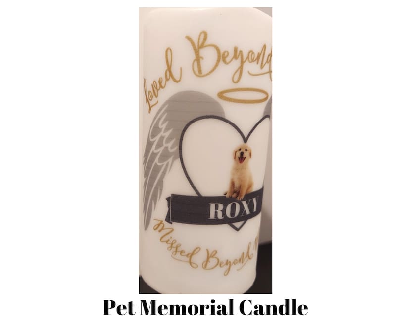 Personalized Pet Memorial Candle | Custom Dog Loss Sympathy Gift (LED ...