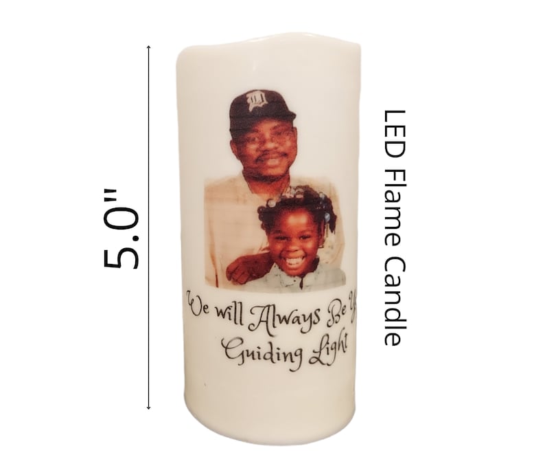 Personalized Memorial LED Candle – Celebration of Life Remembrance - Etsy