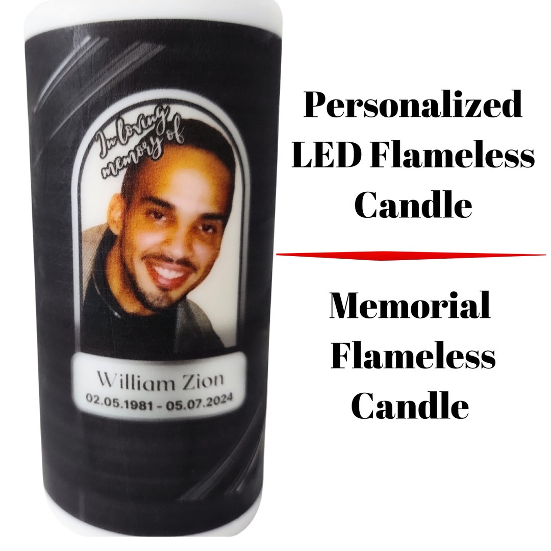 Flameless Candle, Personalized, LED Candle, Memorial Candle ...