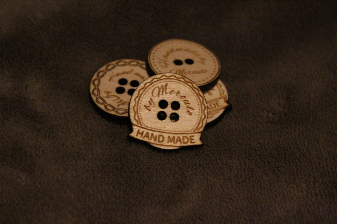 Product Tags,personalized Wooden Buttons for Knitted and Crocheted ...