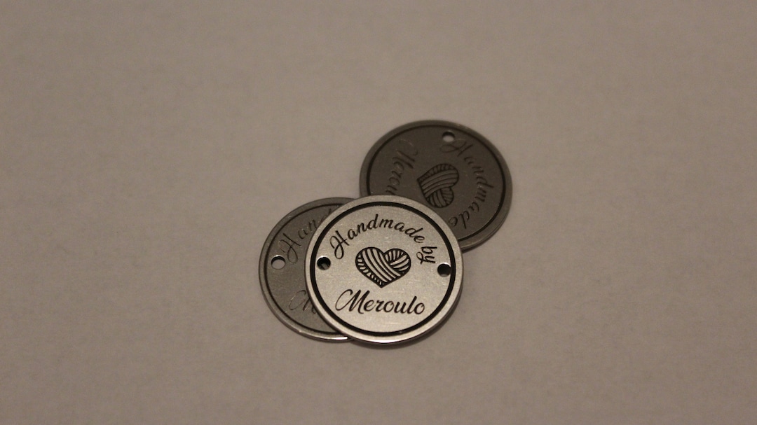 Product Tags,personalized Metal Buttons for Knitted and Crocheted Items ...
