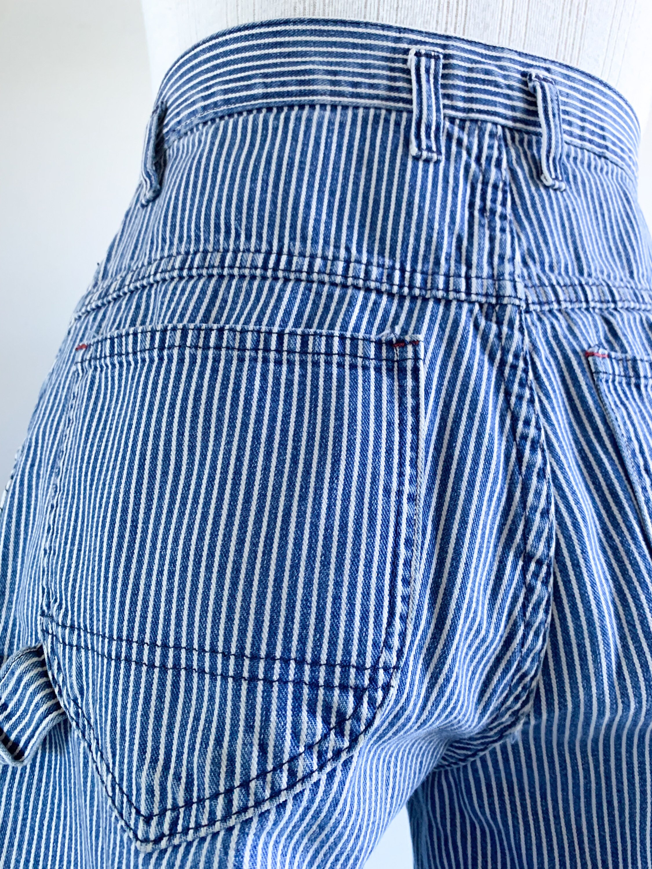 Vintage Railroad Stripe Carpenter Pants | 28 Waist