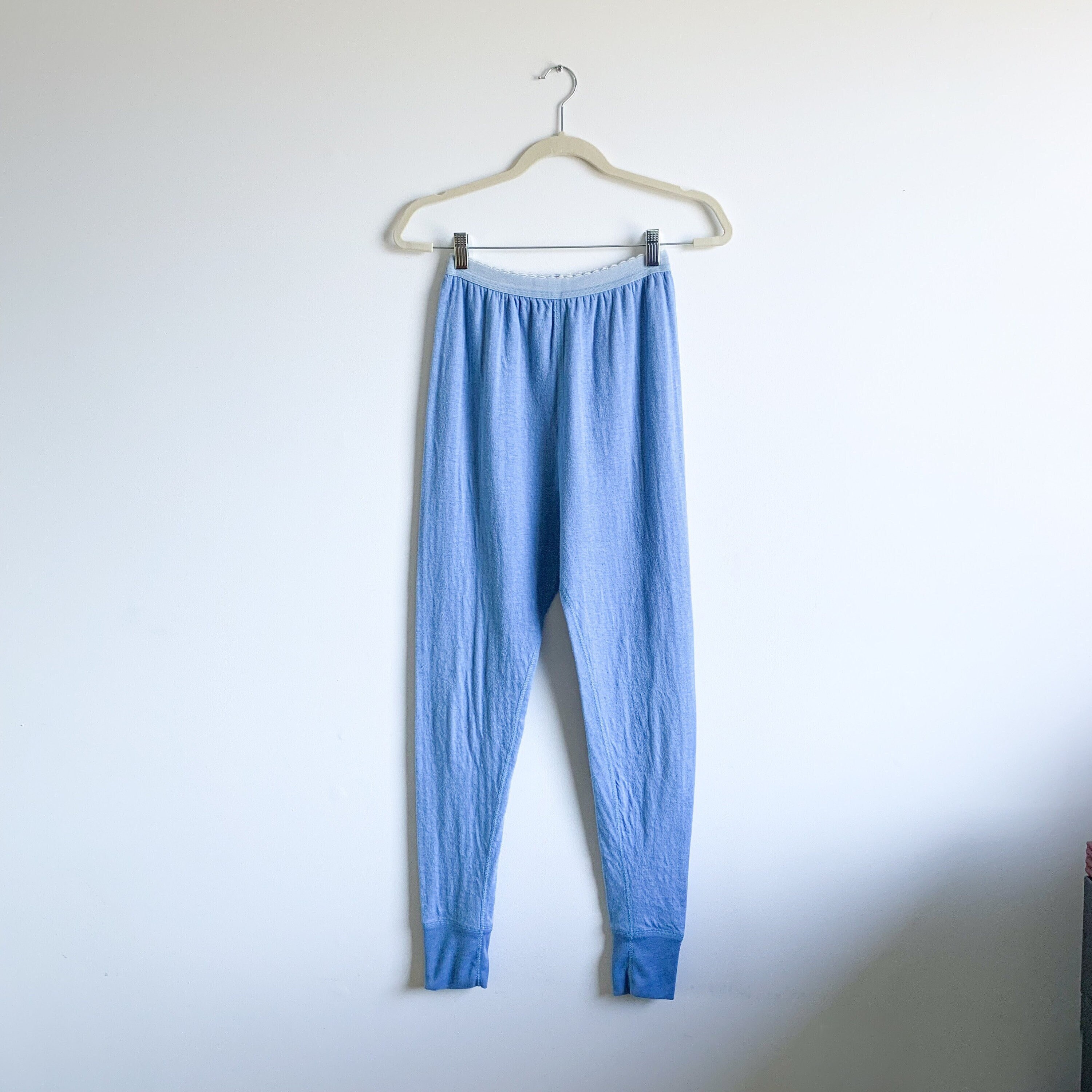 Vintage Thermal Pants in Azure Blue
