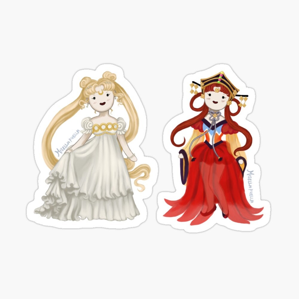 Stickers Princess Serenity and Princess Kakyuu sailor Moon - Etsy