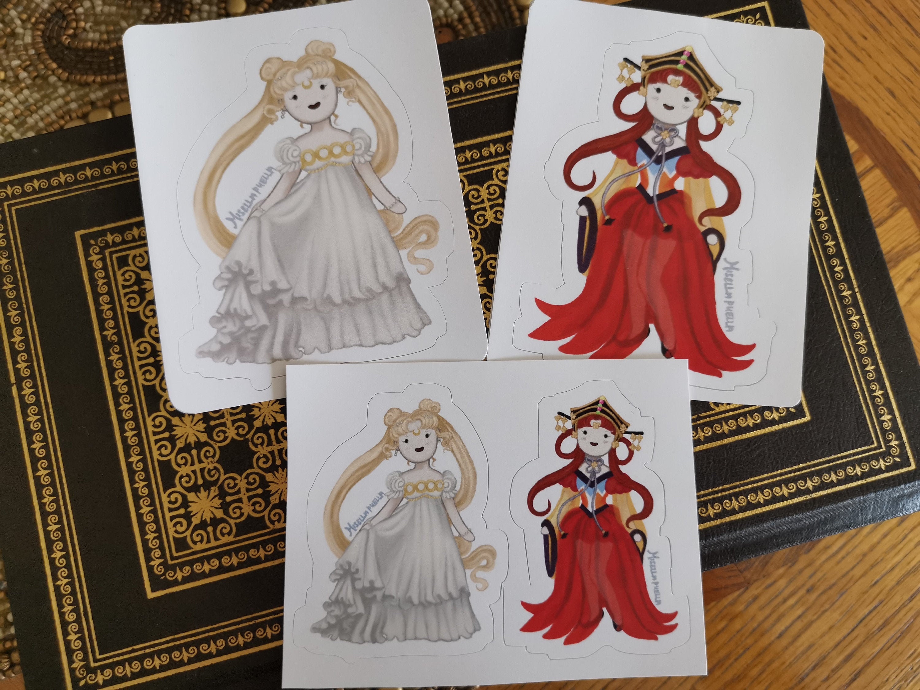 Stickers Princess Serenity and Princess Kakyuu sailor Moon - Etsy