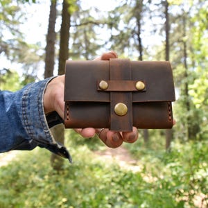Handmade Full Grain Leather Front Pocket Wallet: Slim Card Holder - Etsy
