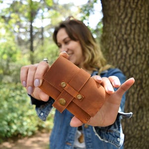 Handmade Full Grain Leather Front Pocket Wallet: Slim Card Holder - Etsy