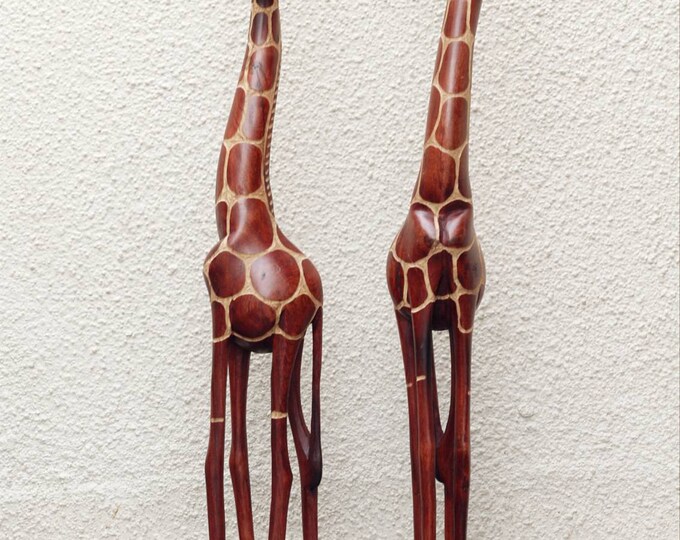 Wooden Hand Painted Giraffe 50cm Tall - Etsy