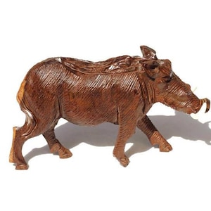 Fine Art Wild Boar / Warthog Ironwood Handcarved Figurine. Zimbabwean ...