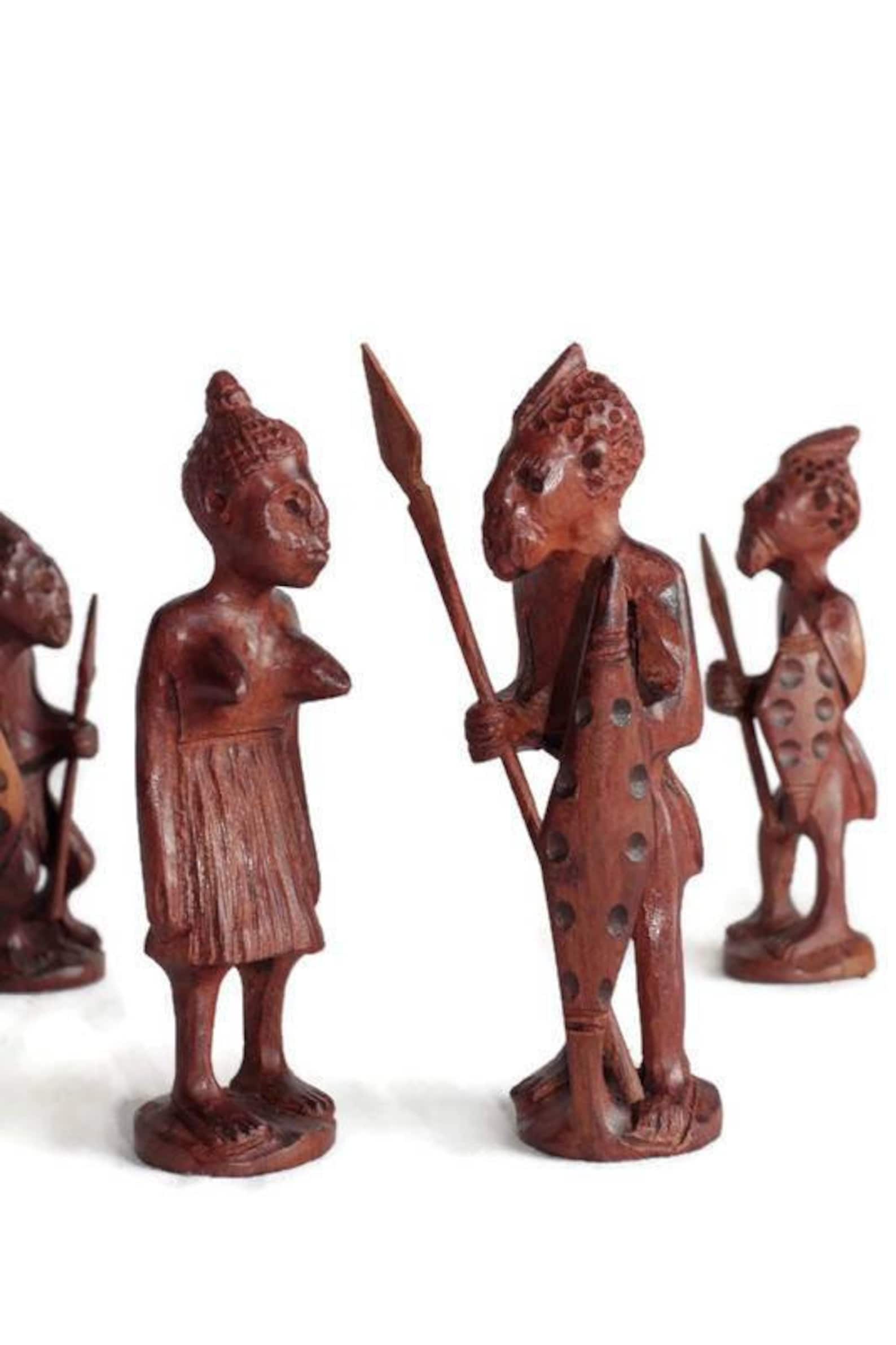 Zimbabwean Handcarved Warriors Chess Set Art Masterpiece. - Etsy