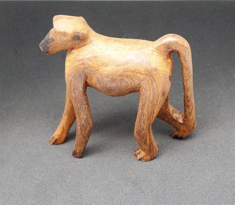 Olive Wood Walking Baboon Carved African Sculptures. African - Etsy