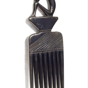 Genuine Ebony Wood Lonely Man Tanzanian Handcarved Afro Comb. Unique ...