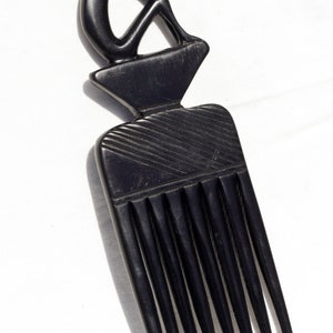 Genuine Ebony Wood Lonely Man Tanzanian Handcarved Afro Comb. Unique ...
