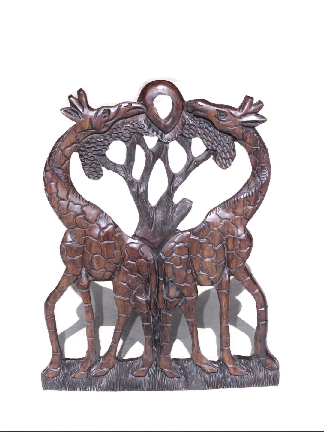 Handcarved Iron Wood Giraffe Wall Art, Kissing Giraffes Wedding Gift - Etsy