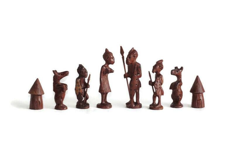 Zimbabwean Handcarved Warriors Chess Set Art Masterpiece. - Etsy