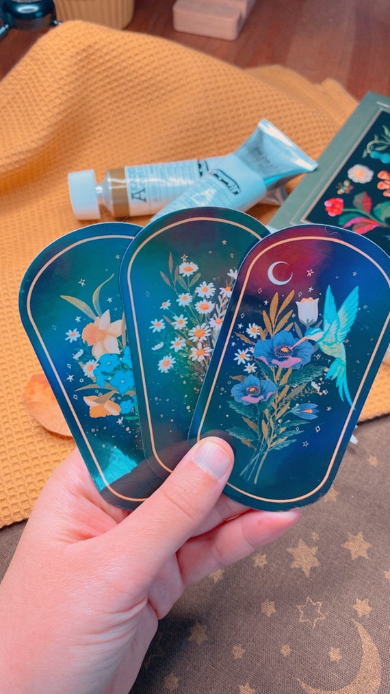 Floral Holographic Vinyl Stickers Bullet Journal Stickers - Etsy