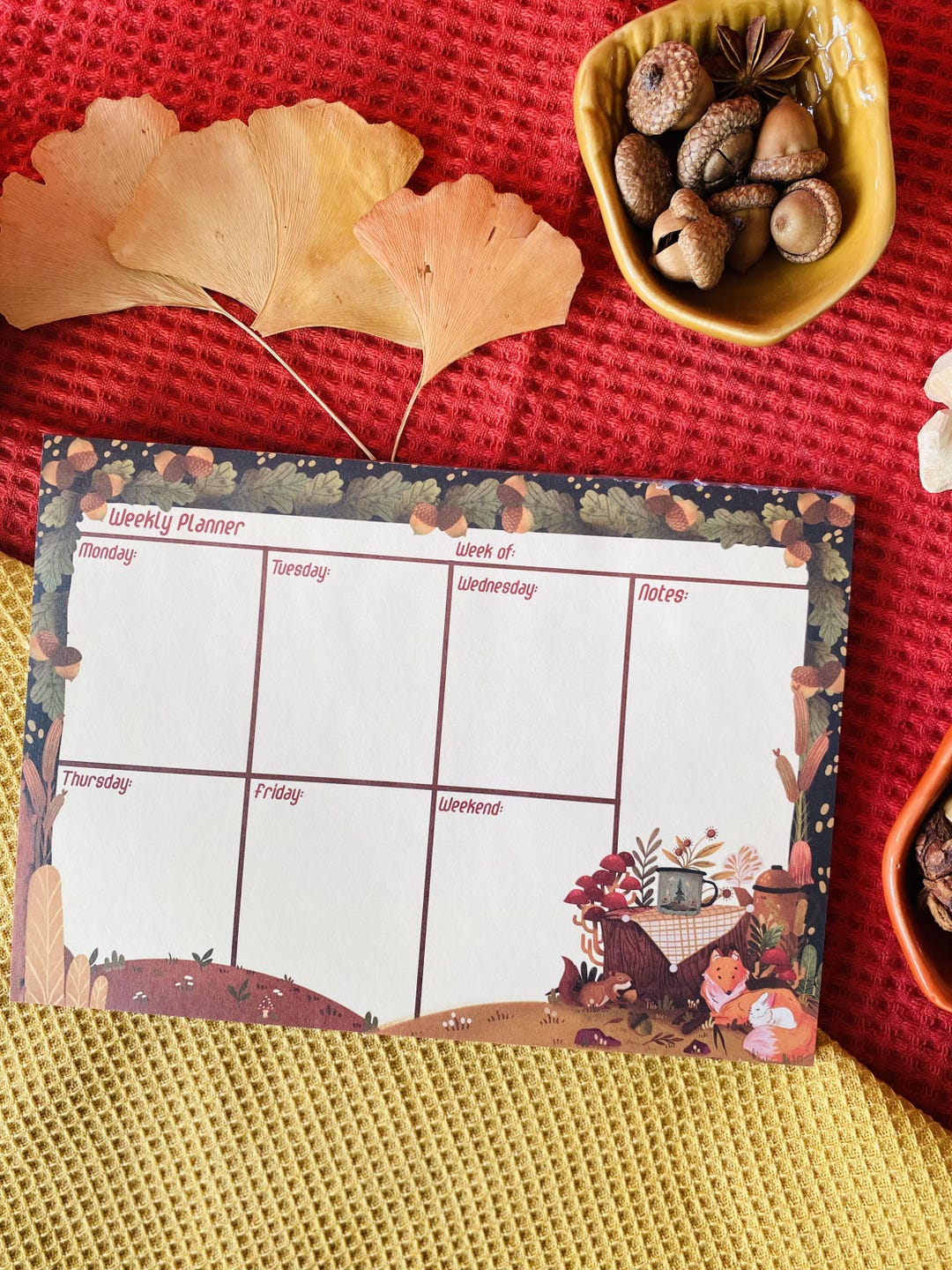 Autumn to Do List & Weekly Planner Notepad (A5 Size) Paper Event ...