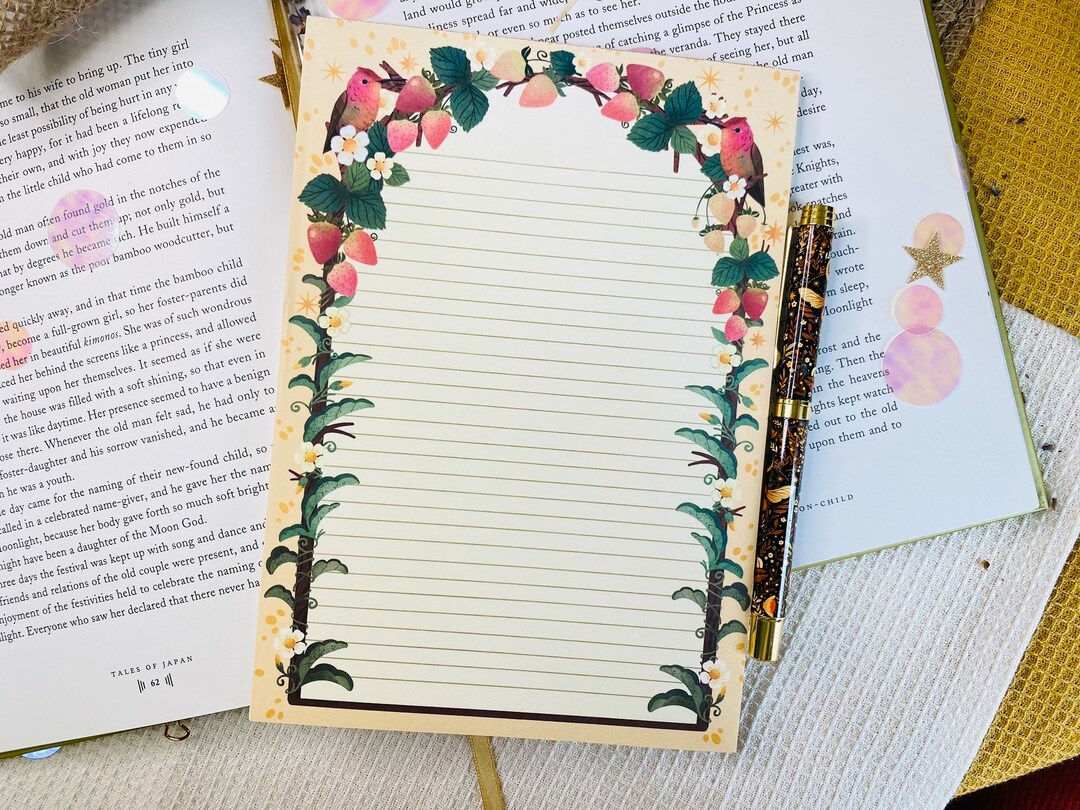 Strawberry Letter Paper A5 To-do - Letter Paper Sized Notepad - to Do ...