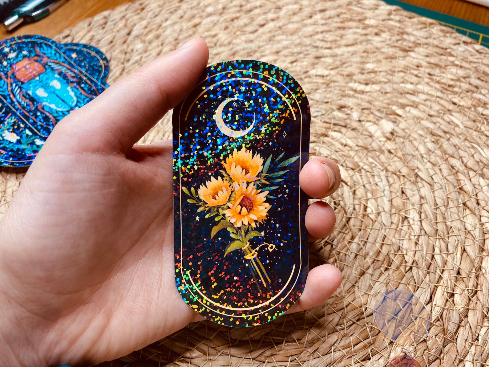 Beetle Bug Holographic Vinyl Stickers Bullet Journal - Etsy