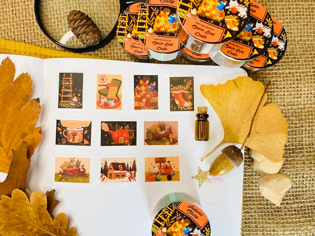 Cozy Stamp Washi Tape Cute Paper Tape Decorative Washi Tape Cozy Washi ...