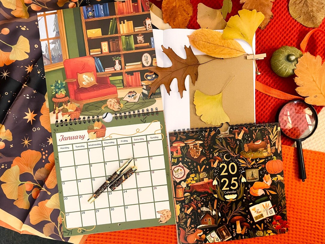 2025 Wall Calendar Floral Calendar Square Planner Calendar Floral ...