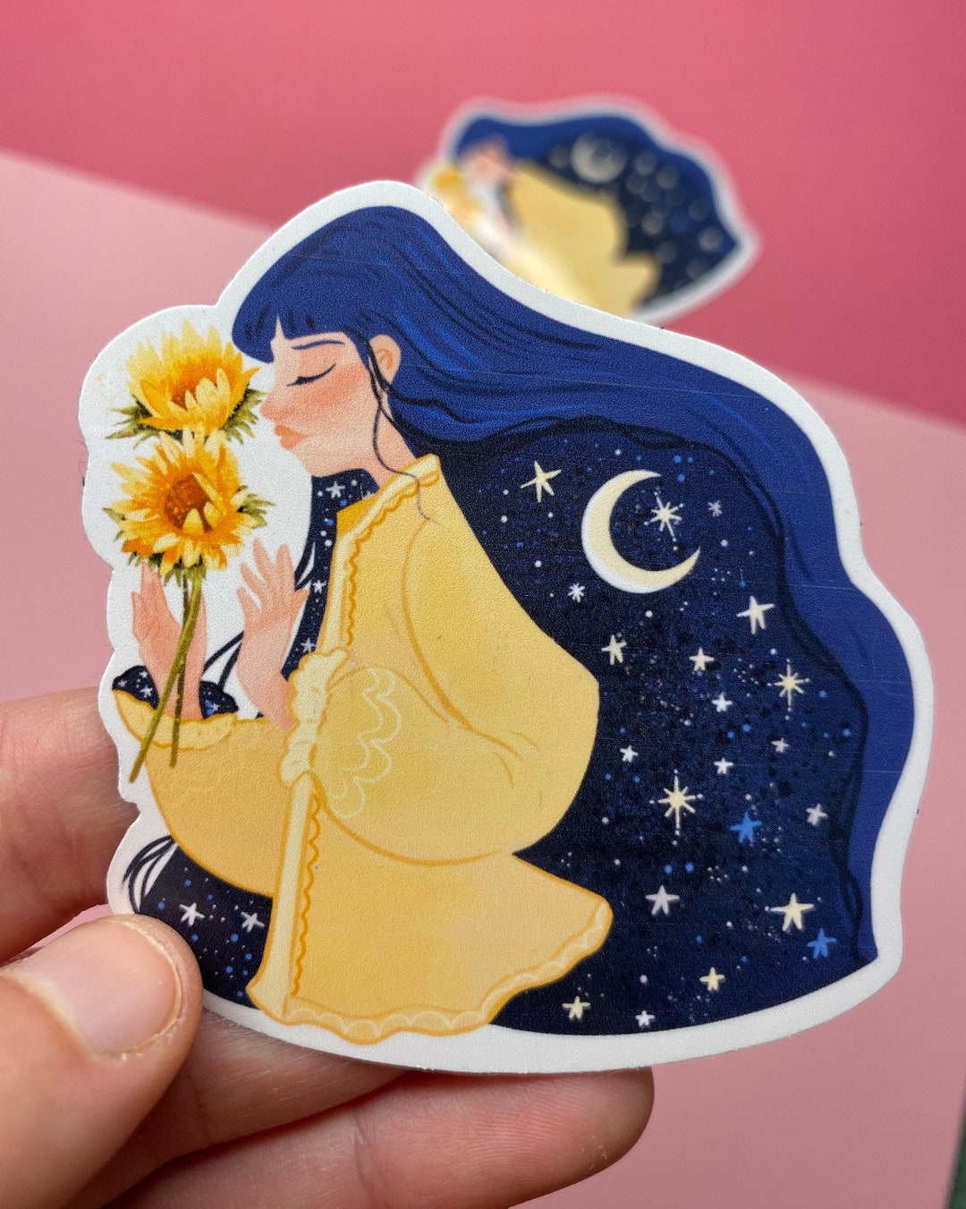 Moon Girl Glossy Sticker - Bullet Journal Stickers - Planner Stickers ...