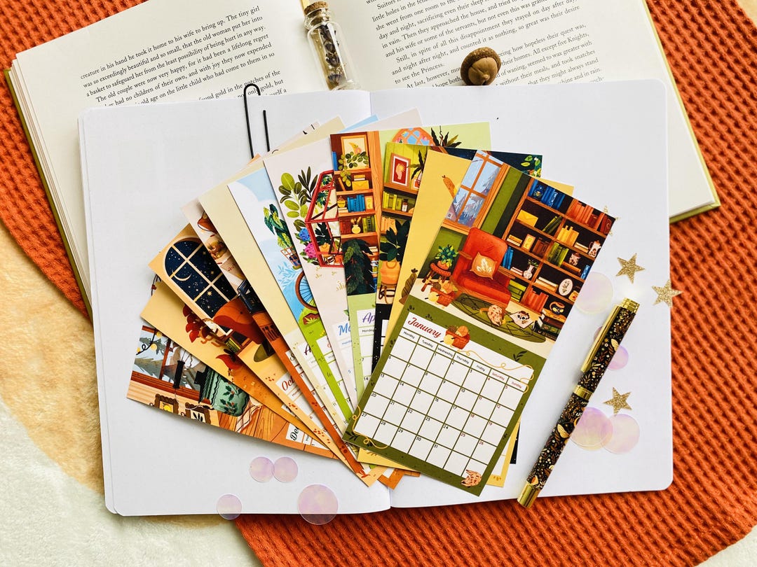 2025 Calendar Sticker Set - Floral Calendar - Bujo Sticker - Botanic ...