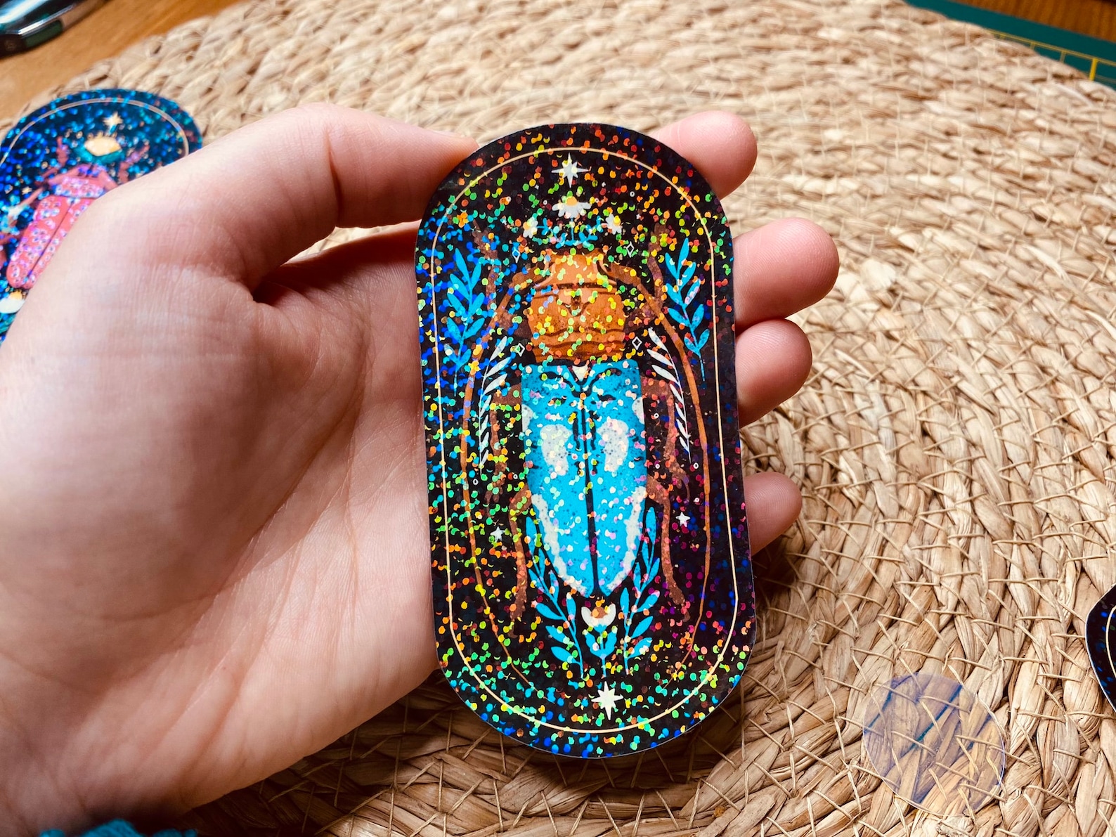 Beetle Bug Holographic Vinyl Stickers Bullet Journal | Etsy