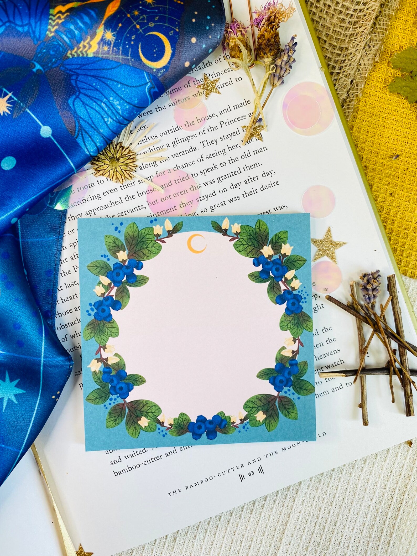 Blueberry Memopad Mini Notepad 50 Sheets Memo Pad - to Do List Memo Pad ...