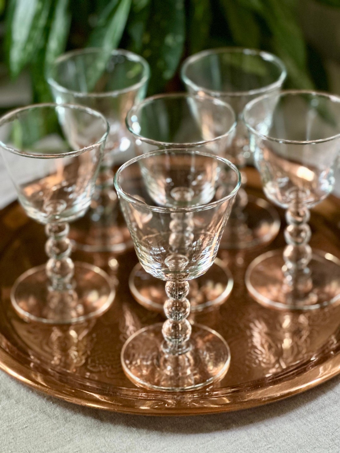 Set of 6 Libbey Glass knob Hill Ball Wine/port/cocktail Glasses ...
