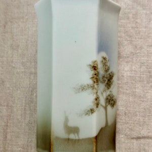 Vintage Highbank Porcelain Bud Vase: Scottish Stag & Tree - Etsy