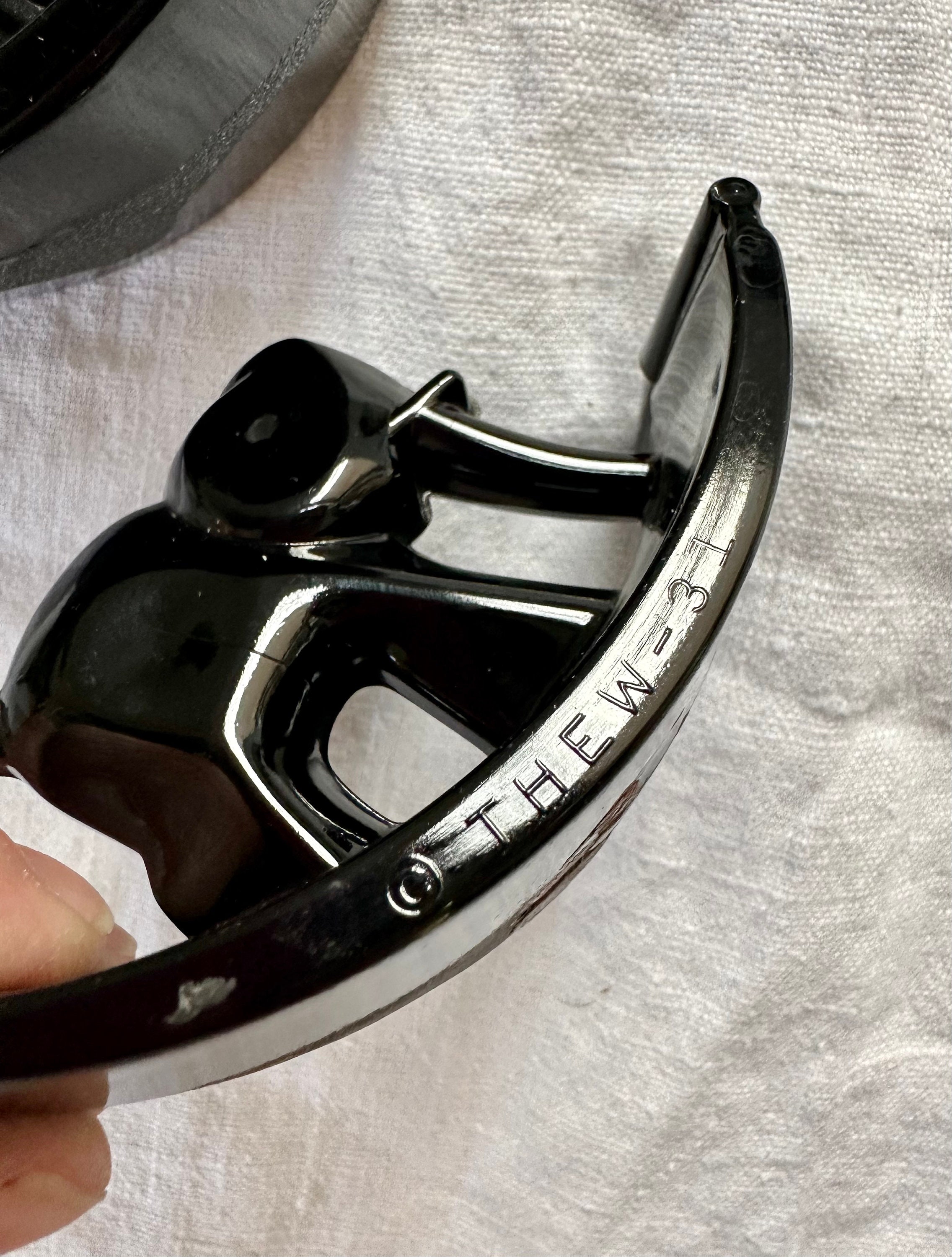 VTG 1930's THEW-31 Black Depression Glass Elephant Rocking Rolling Ink ...