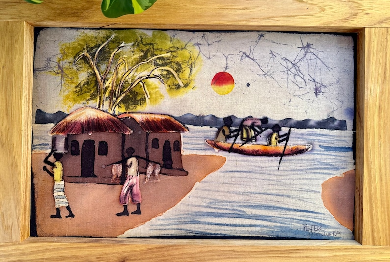 Original Batik Painting by Peter Mkoweka, Malawi, Africa - Etsy