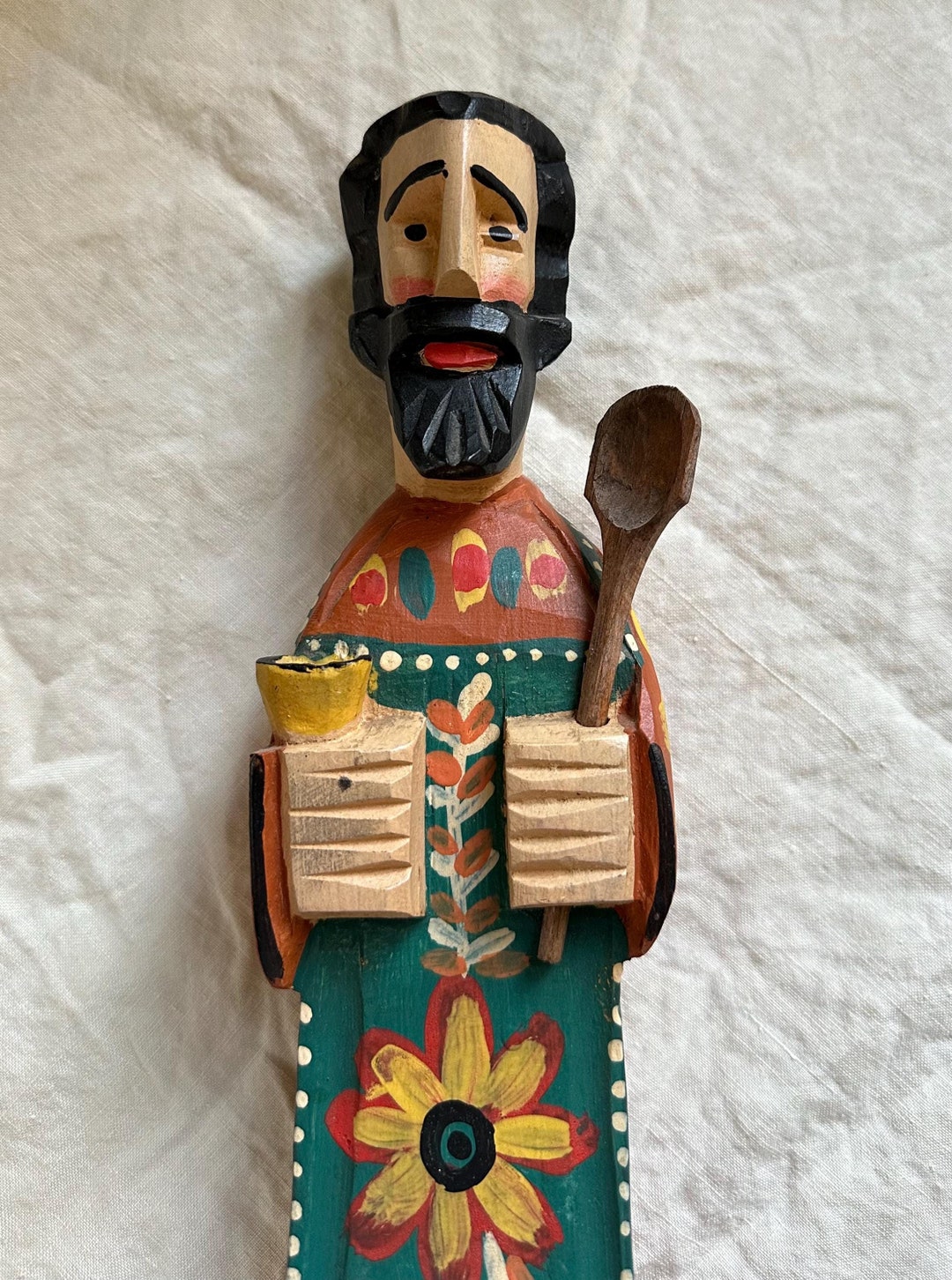 Tall San Pasqual Wood Statue, Patron Saint of Kitchens and Cooking ...